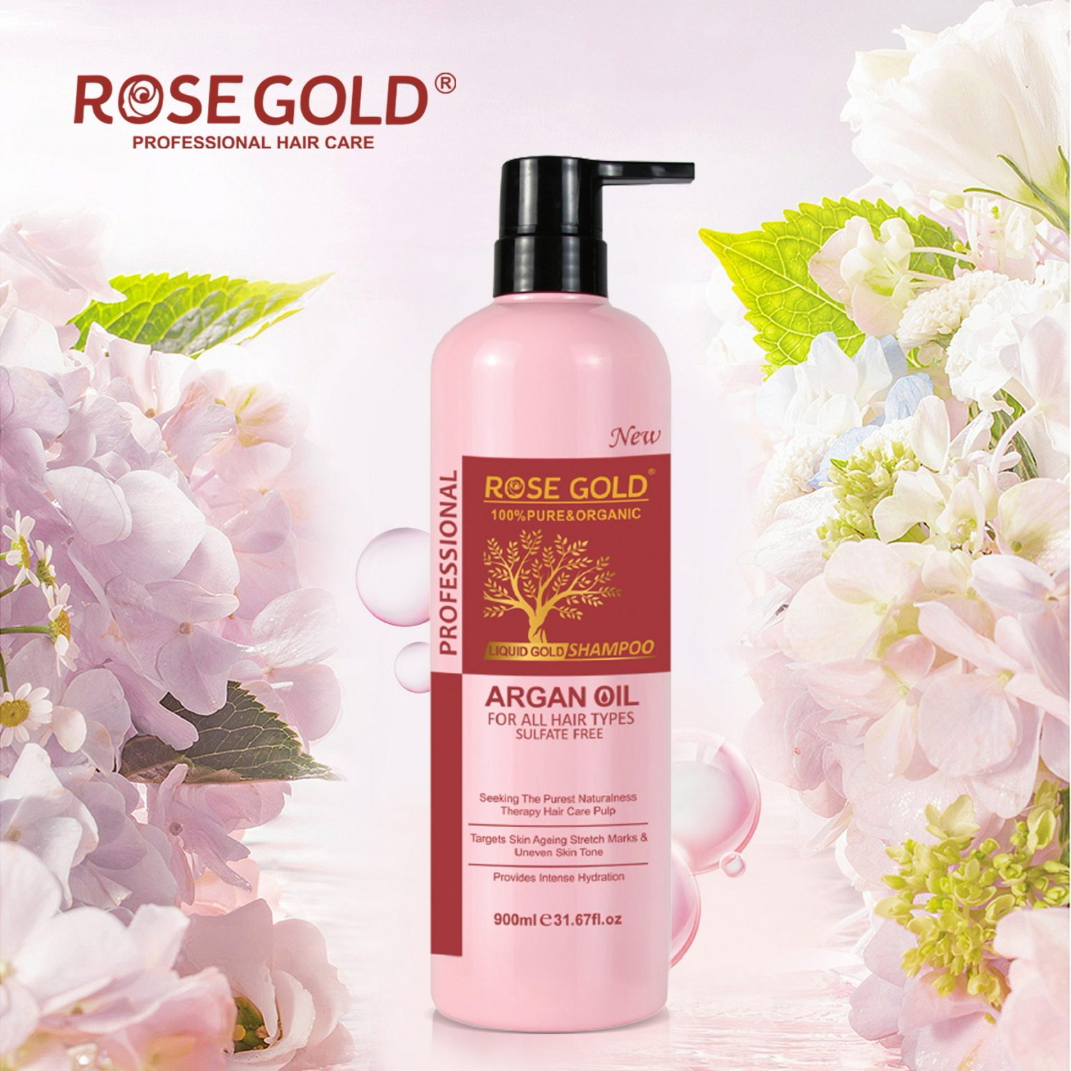 Hair shampoo argan oil - Rose Gold Duco brand products